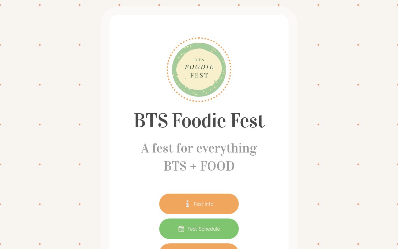 BTS Foodie Fest